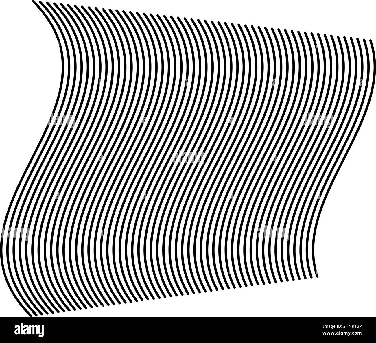 Wavy, waving, undulate lines in slight perspective - stock vector ...