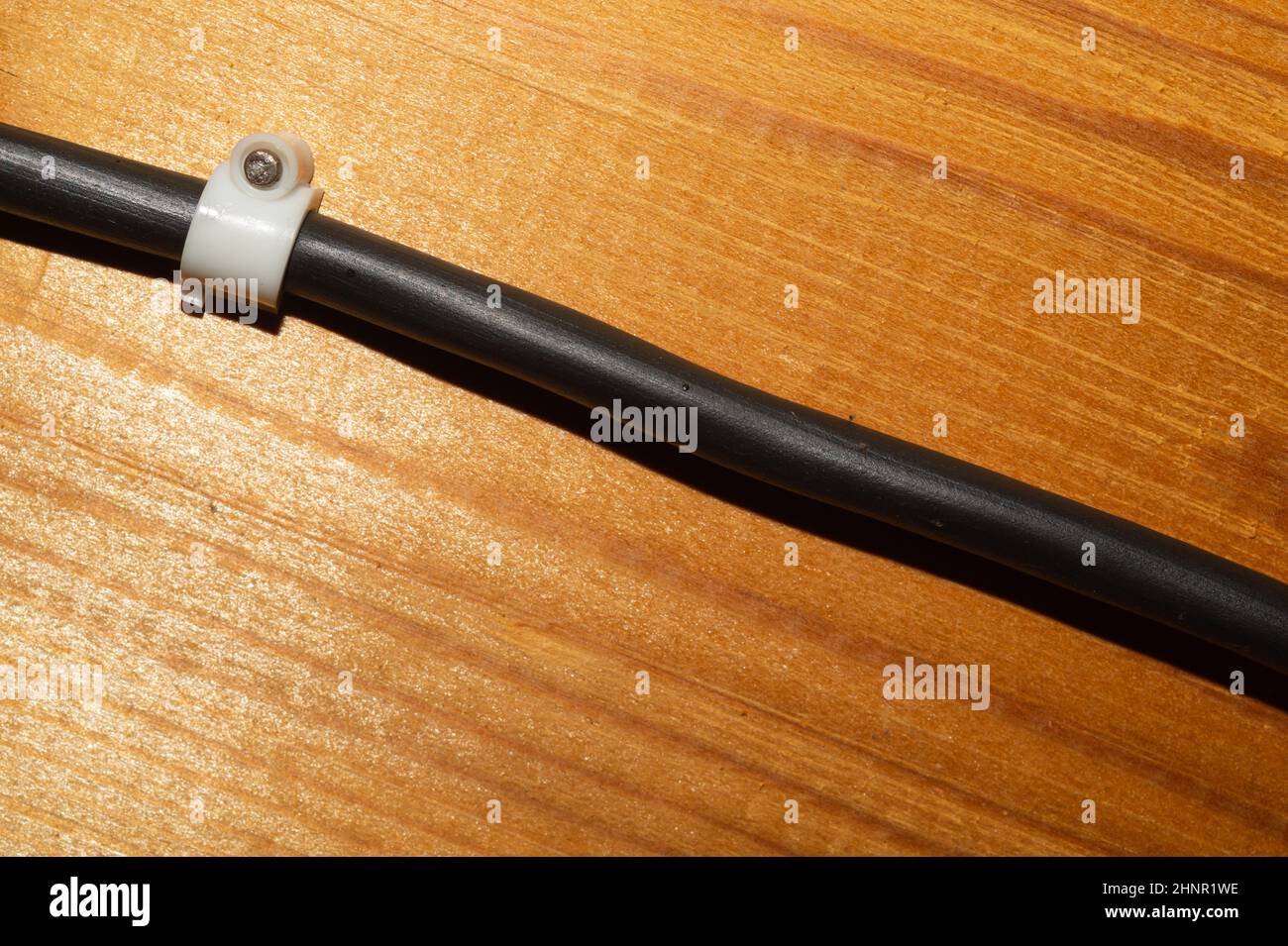 Old wood background. wooden texture with a cable Stock Photo - Alamy