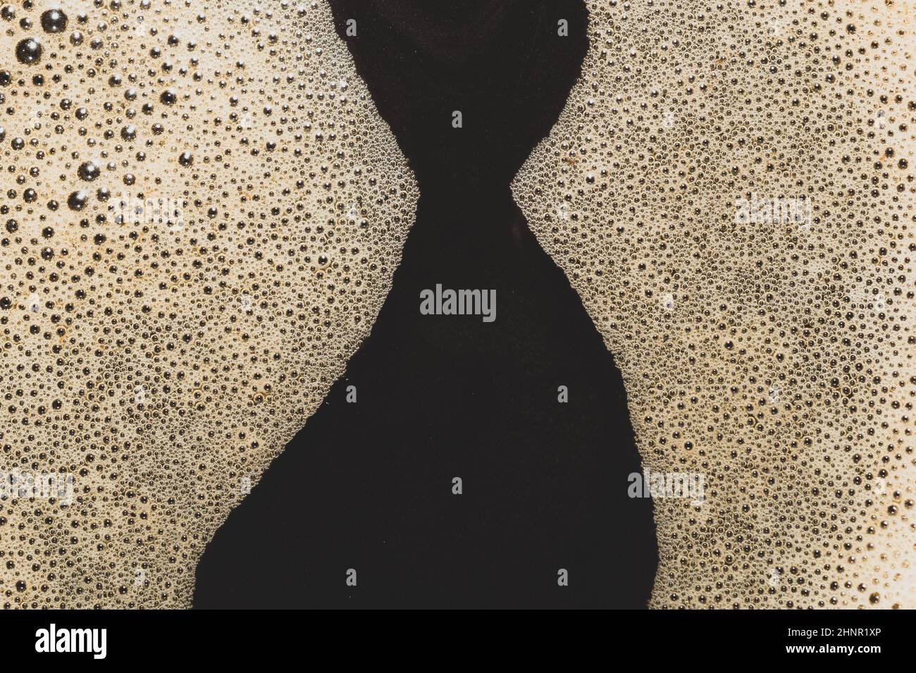 Coffee foam with bubbles macro texture. froth drink background Stock ...