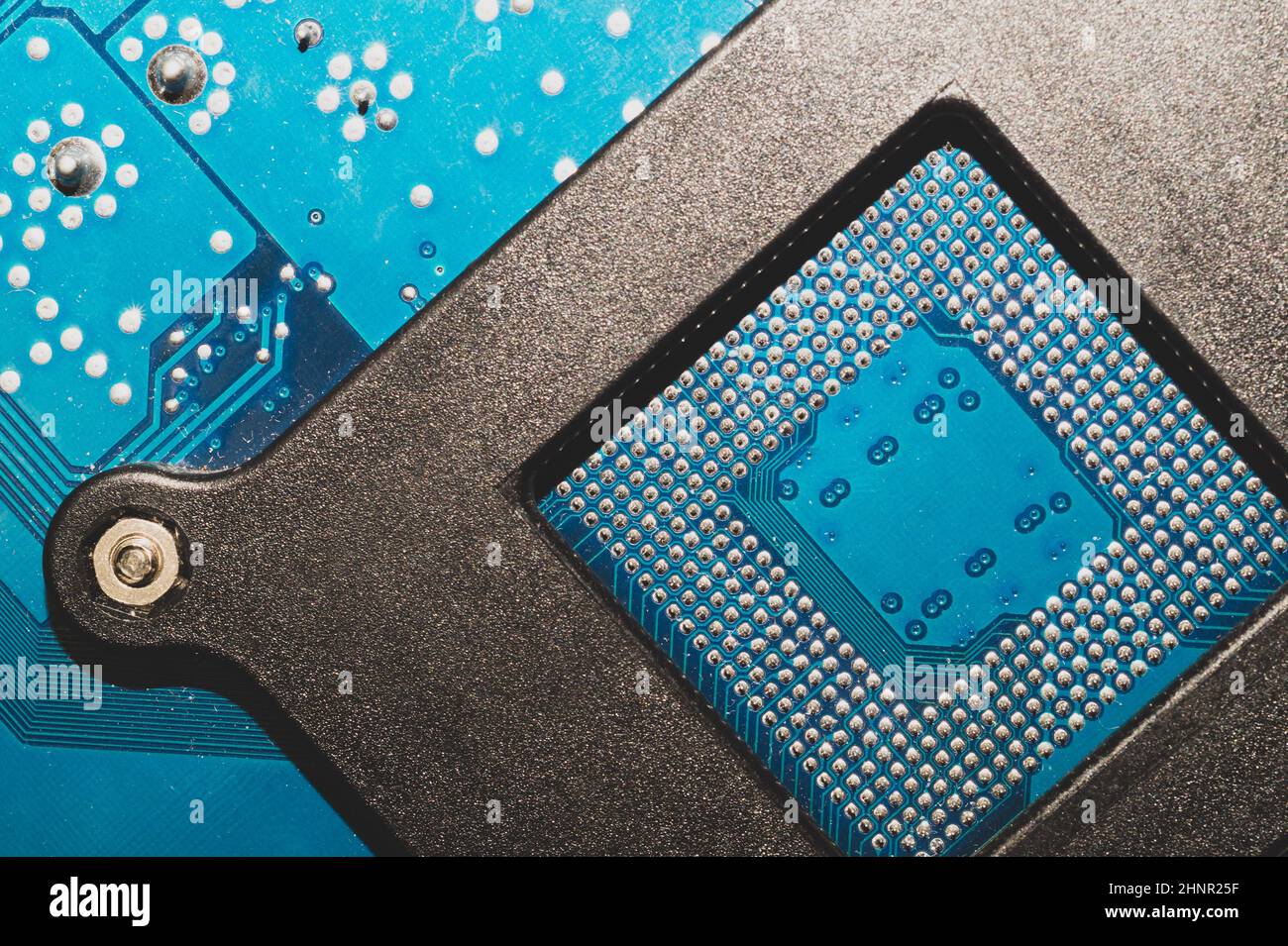 Processor pins macro. computer motherboard close up. cpu pins on a ...