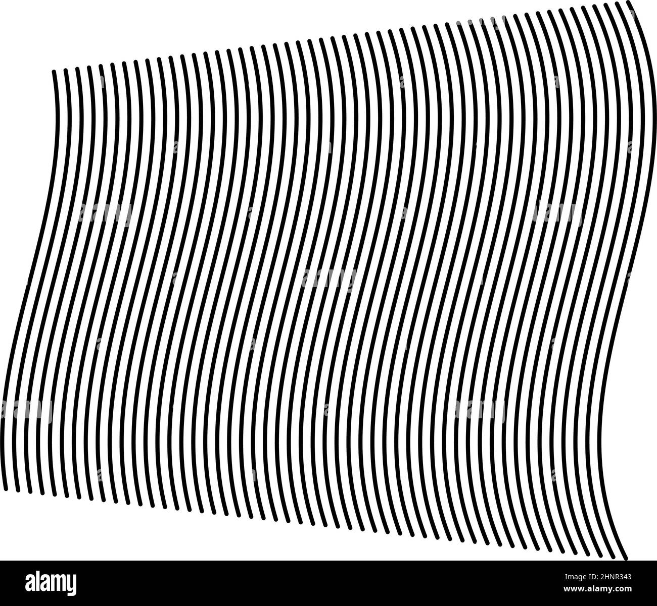 Wavy, waving, undulate lines in slight perspective - stock vector ...