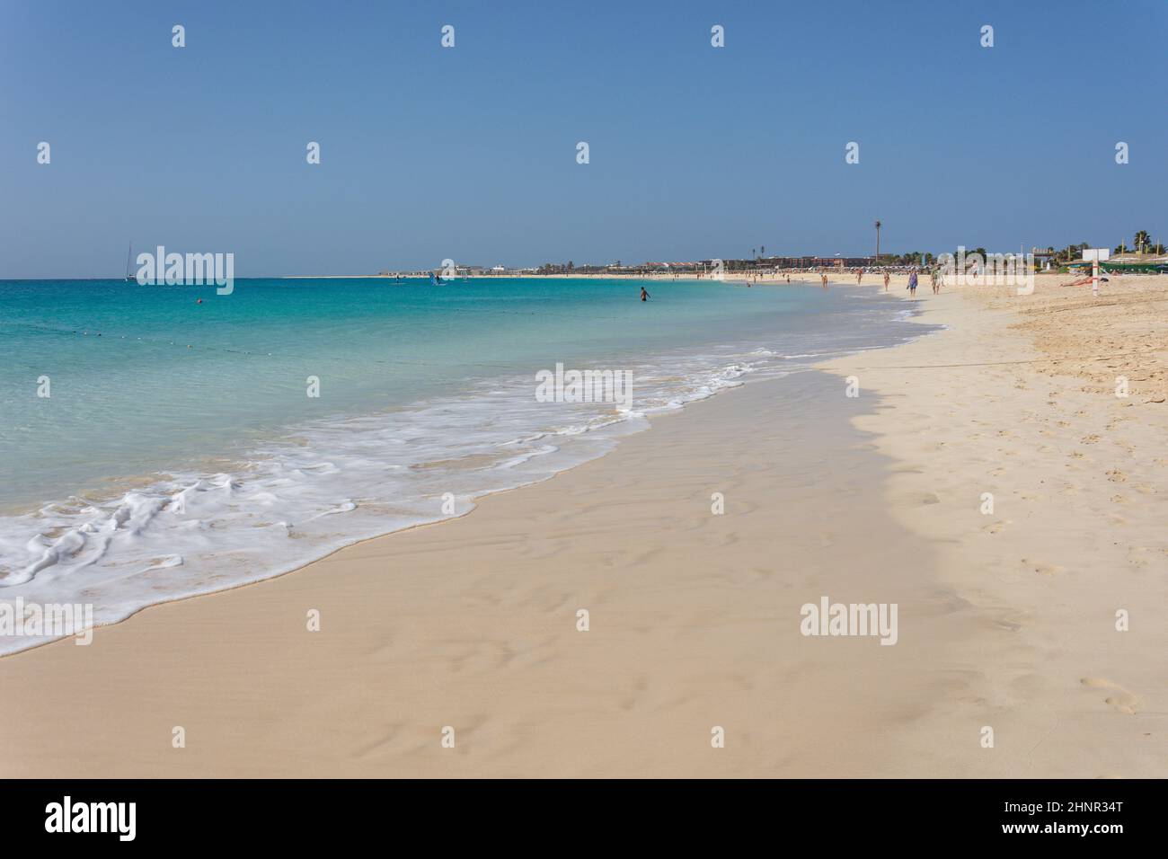 Beach view, Praia Santa Maria, Santa Maria, Sal, República de Cabo ...