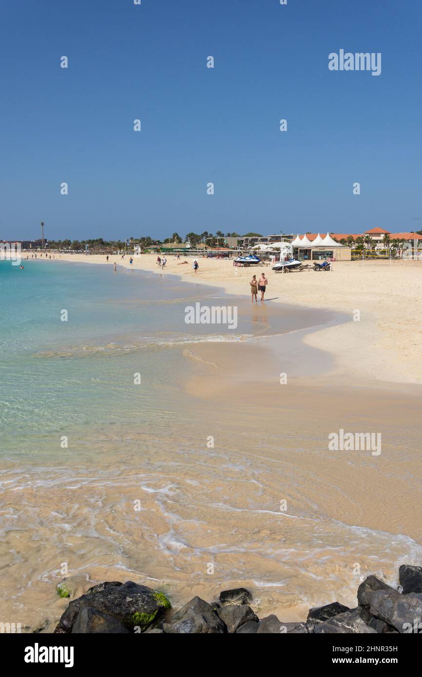 Beach view, Praia Santa Maria, Santa Maria, Sal, República de Cabo ...