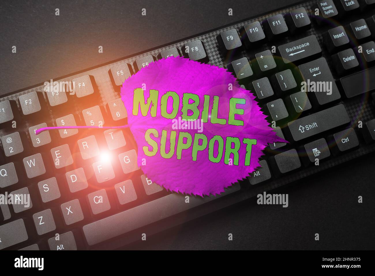 Text sign showing Mobile Support, Business concept Provides maintenance ...