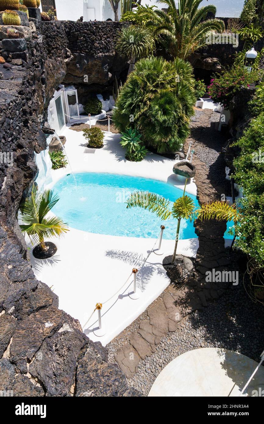 Swimming pool in natural volcanic rock area Stock Photo - Alamy
