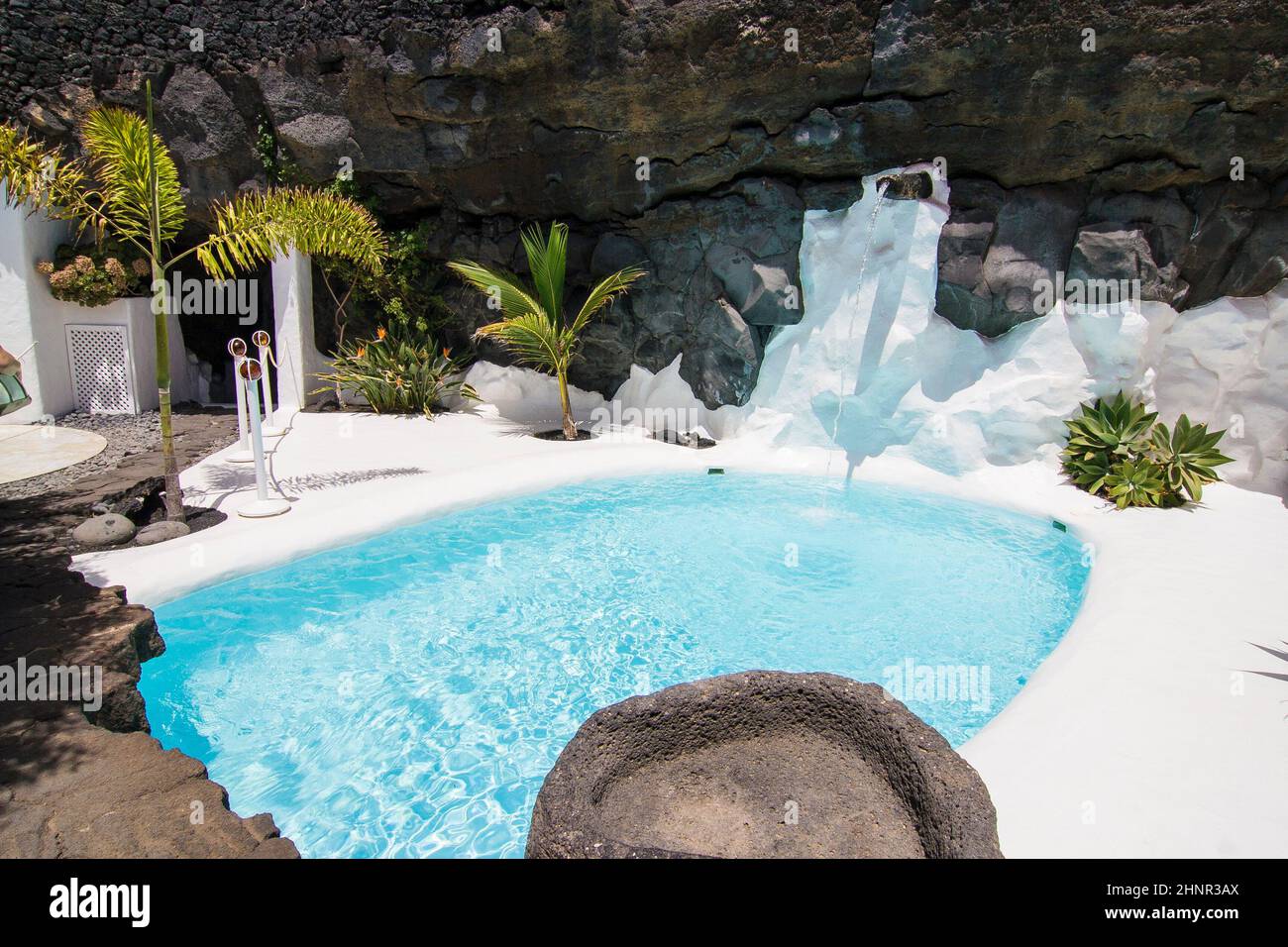 Swimming pool in natural volcanic rock area Stock Photo - Alamy
