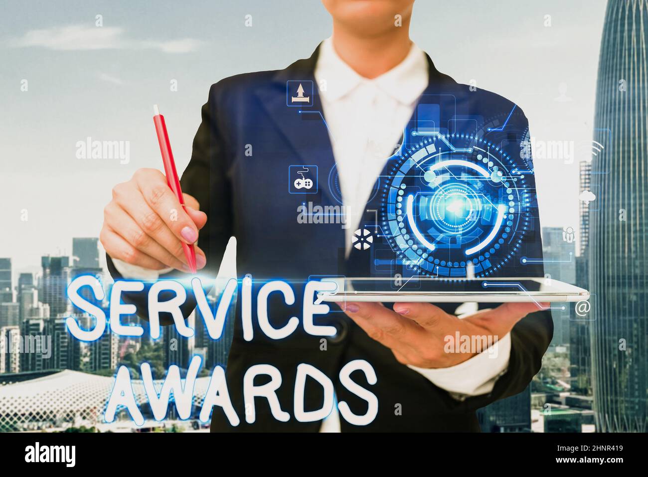 Inspiration showing sign Service Awards, Concept meaning Recognizing an ...