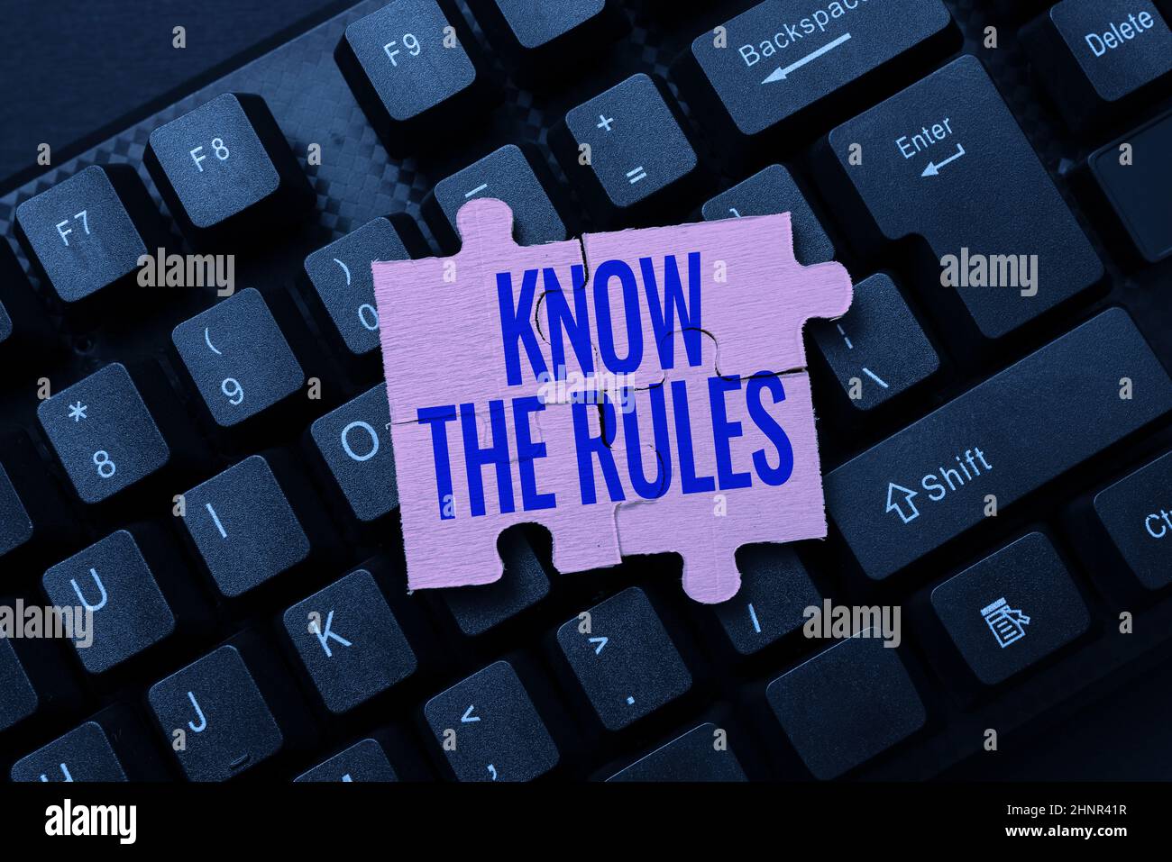 Writing displaying text Know The Rules, Business showcase set explicit ...