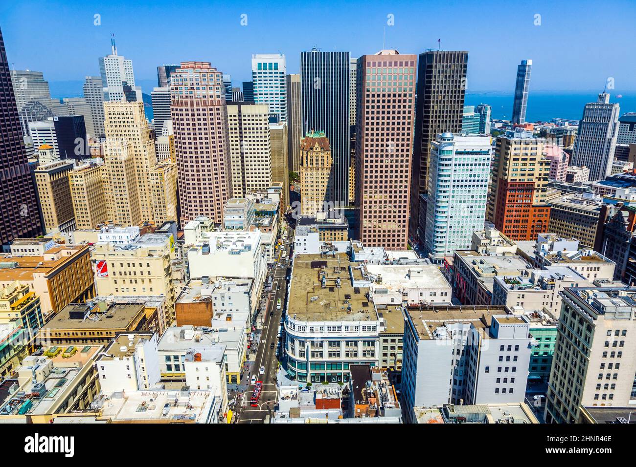 view from the rooftop to the city of San Francisco Stock Photo - Alamy