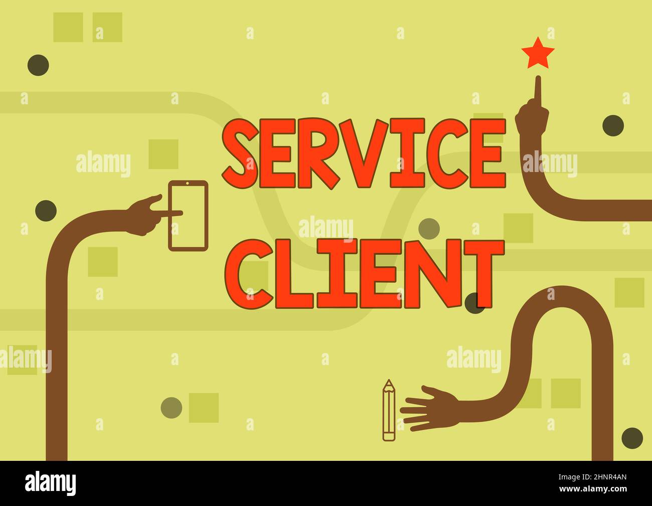 Hand writing sign Service Client, Word for Dealing with customers ...