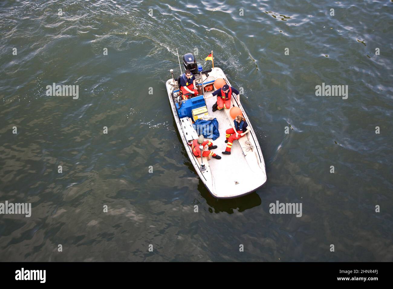 Red Cross is controlling the river Main for safety Stock Photo - Alamy