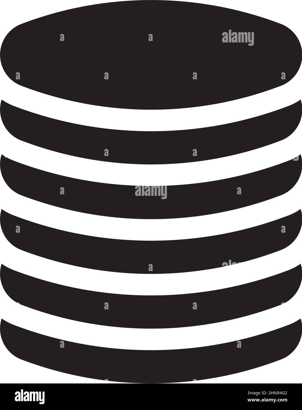 Server HDD, SSD, mainframe icon. Rack, cylinder, barrel symbol - stock ...