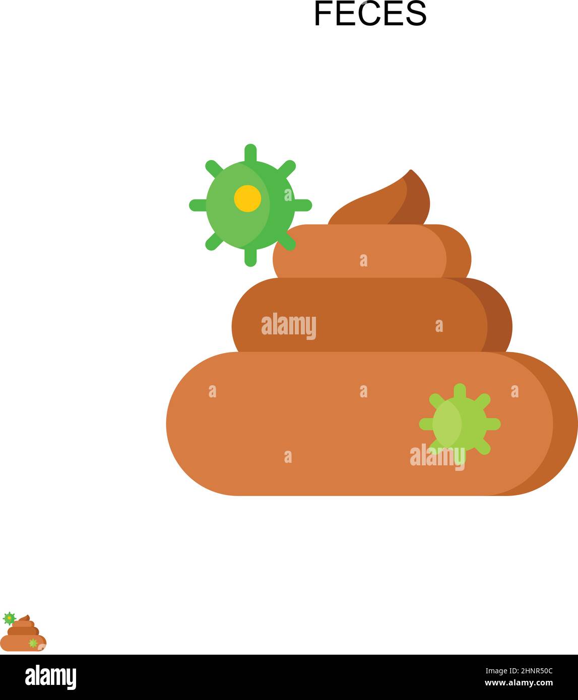 Feces Simple vector icon. Illustration symbol design template for web ...