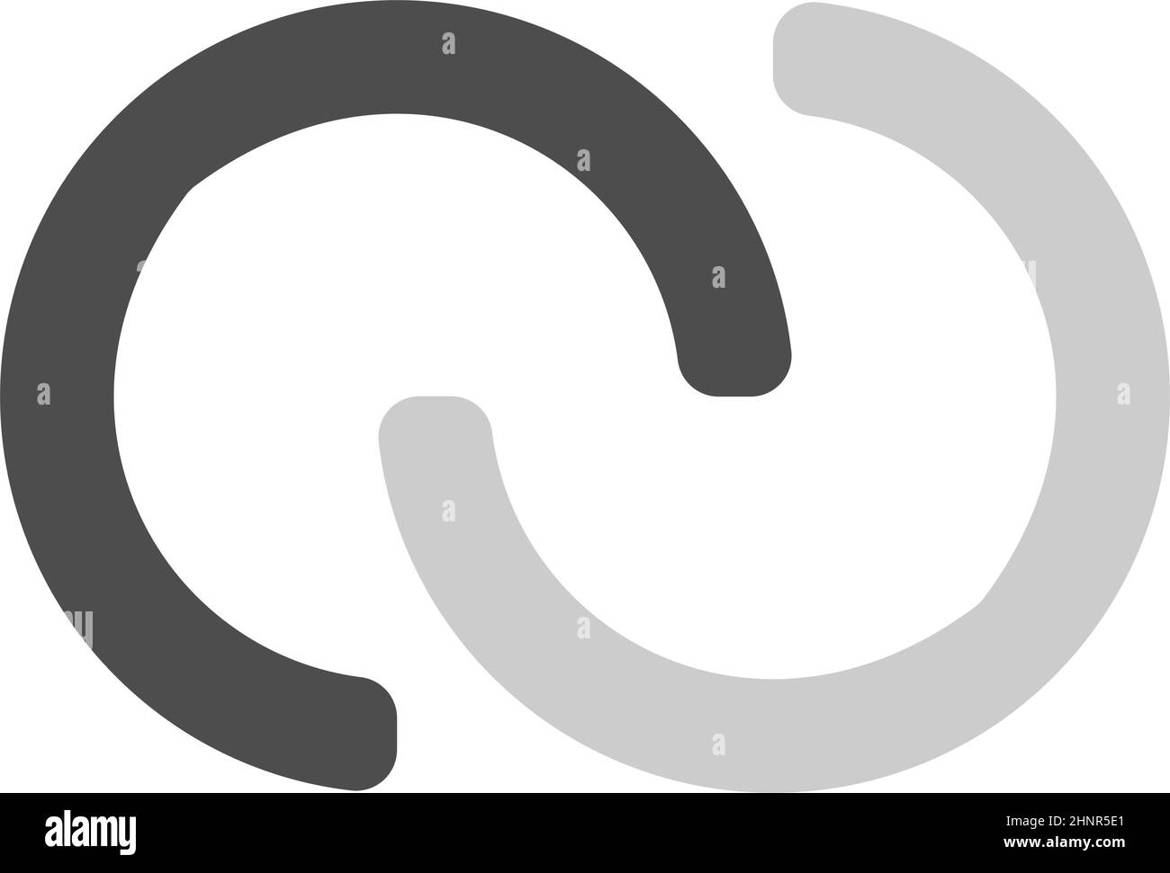 Interlace, interconnected, intersecting circles, rings abstract ...