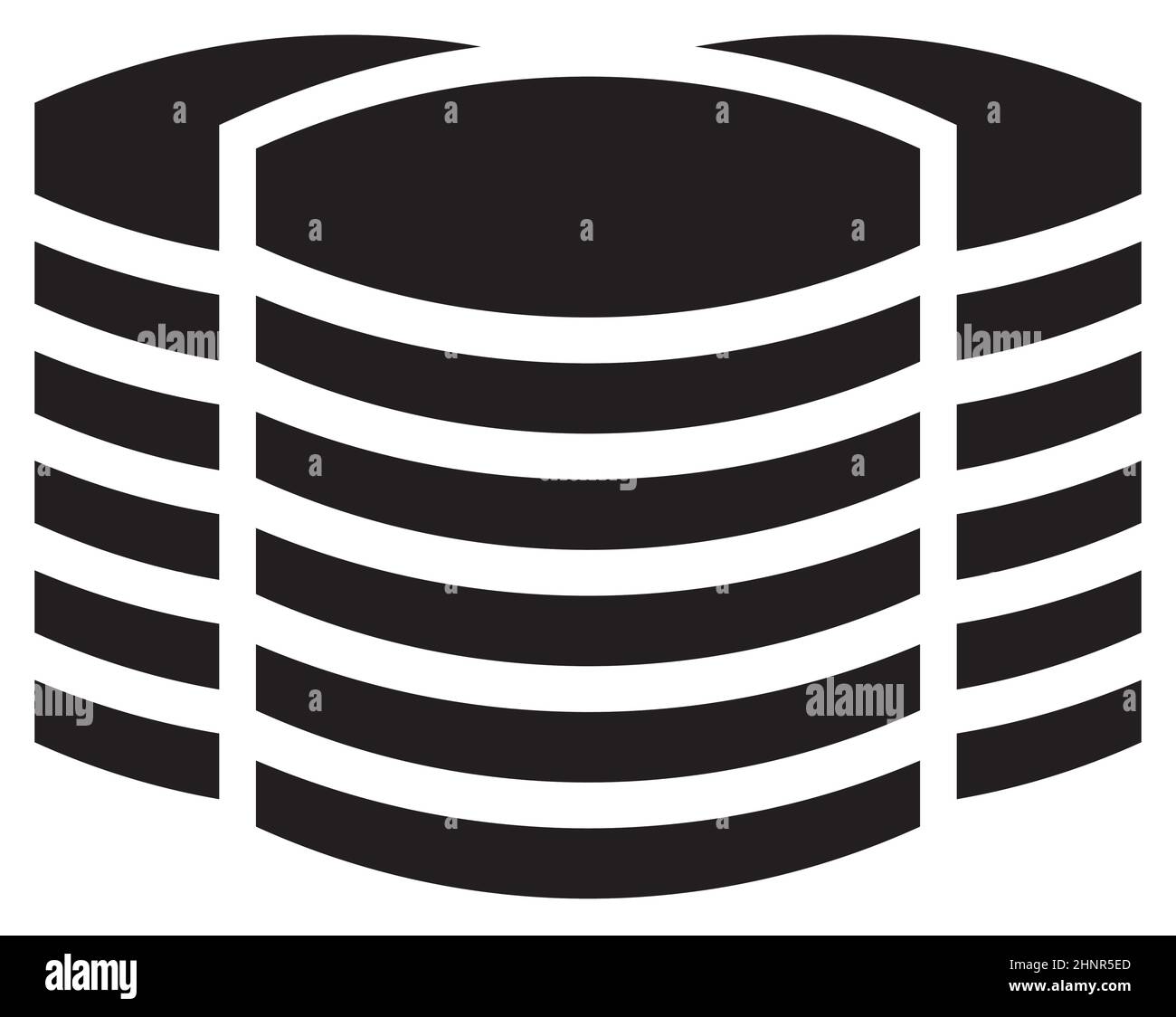 Server HDD, SSD, mainframe icon. Rack, cylinder, barrel symbol - stock ...