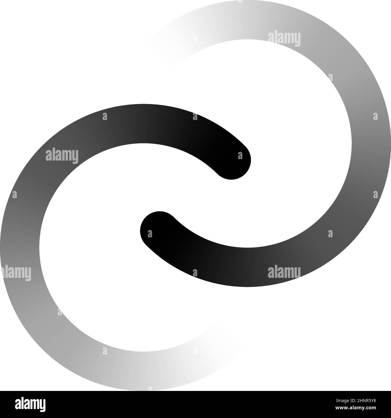 Interlace, interconnected, intersecting circles, rings abstract ...