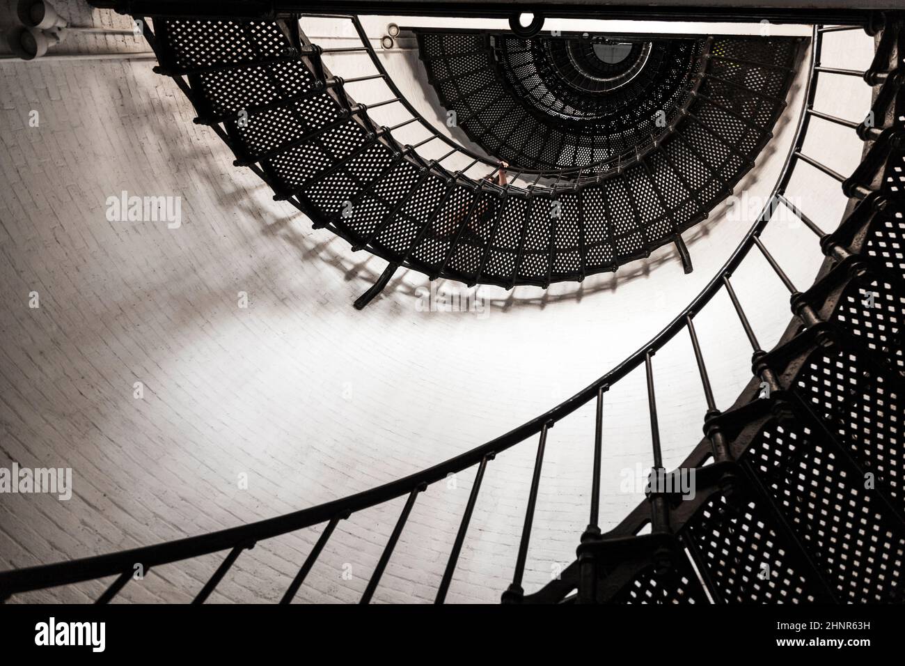 beautiful iron stairs inside the lighthouse from Sankt Augustine Stock ...