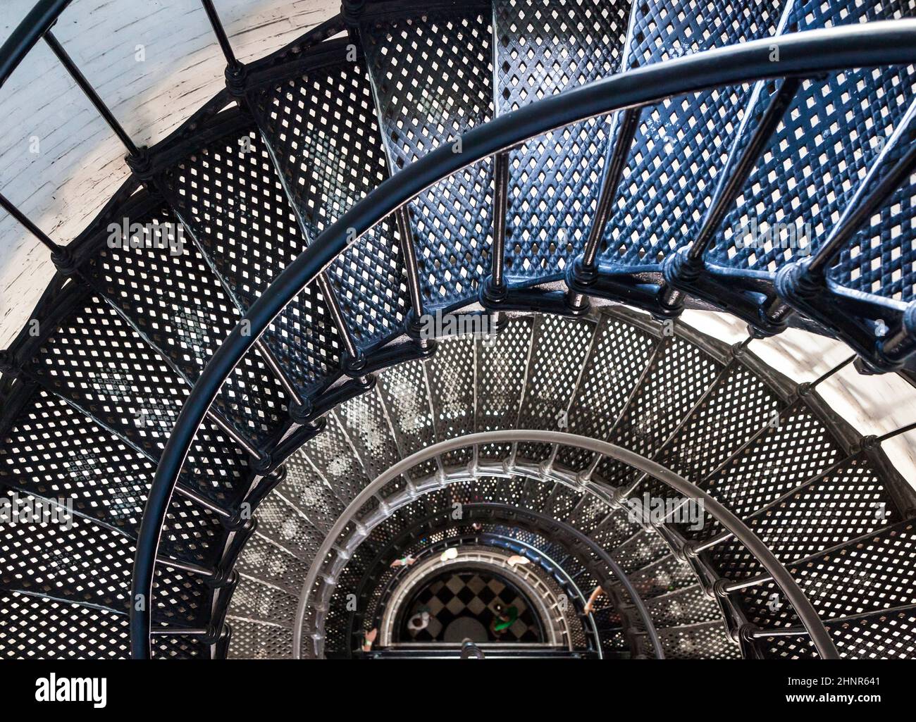 beautiful iron stairs inside the lighthouse from Sankt Augustine Stock ...