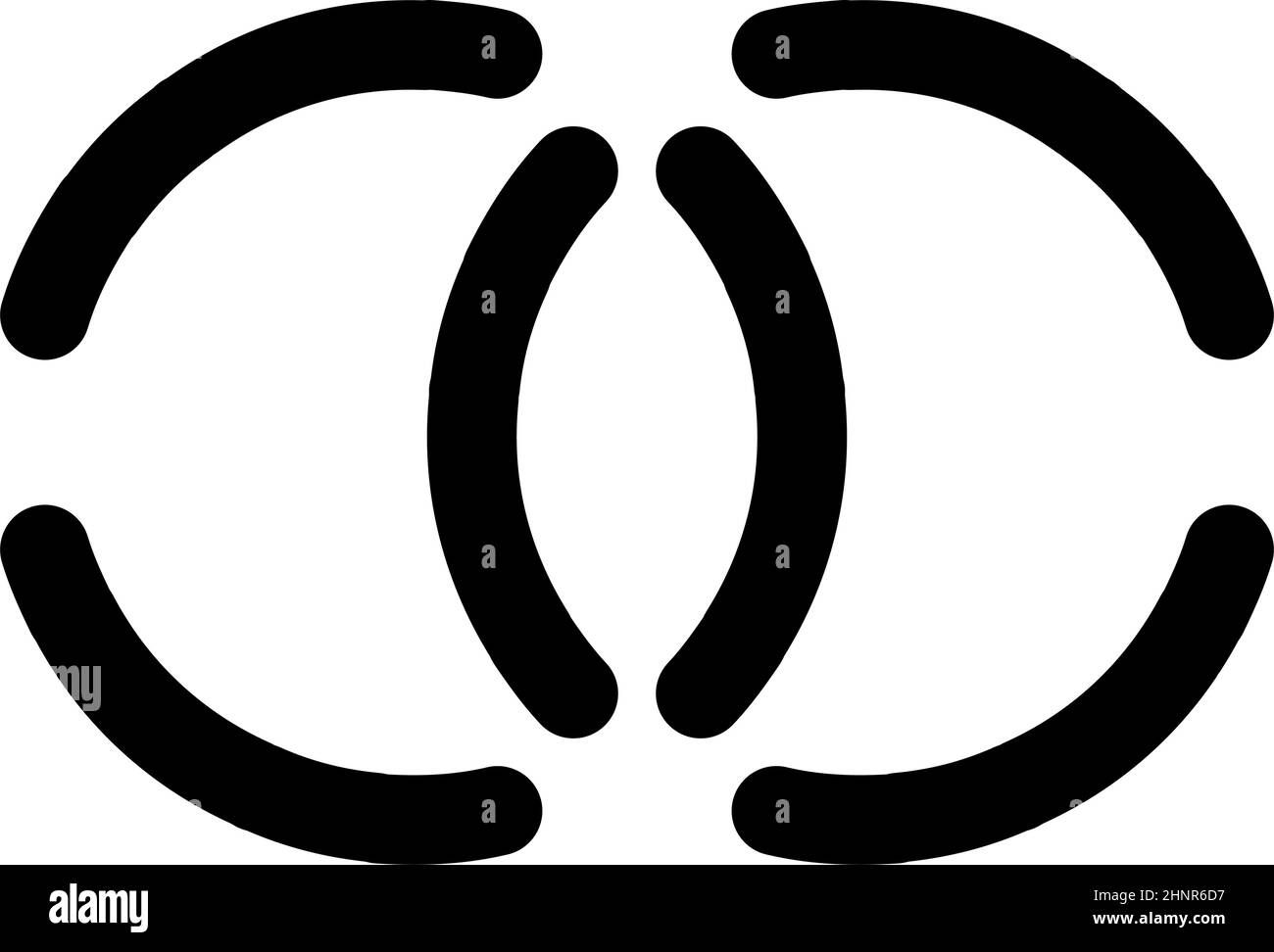 Interlace, interconnected, intersecting circles, rings abstract ...