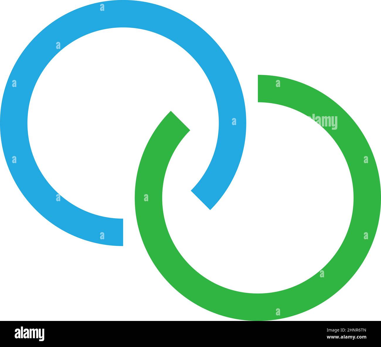 Interlace, interconnected, intersecting circles, rings abstract ...