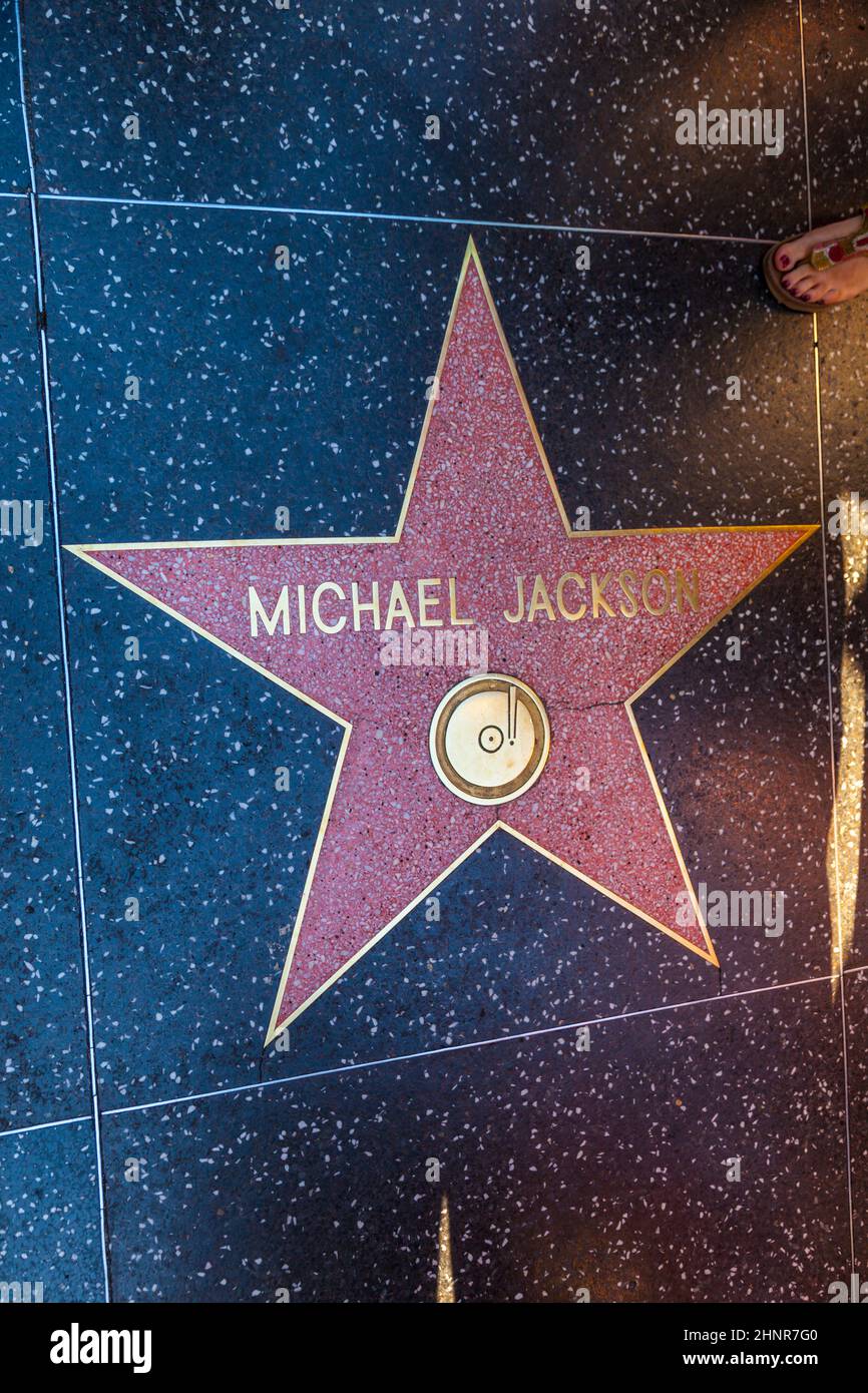 Michael Jackson's star on Hollywood Walk of Fame Stock Photo - Alamy