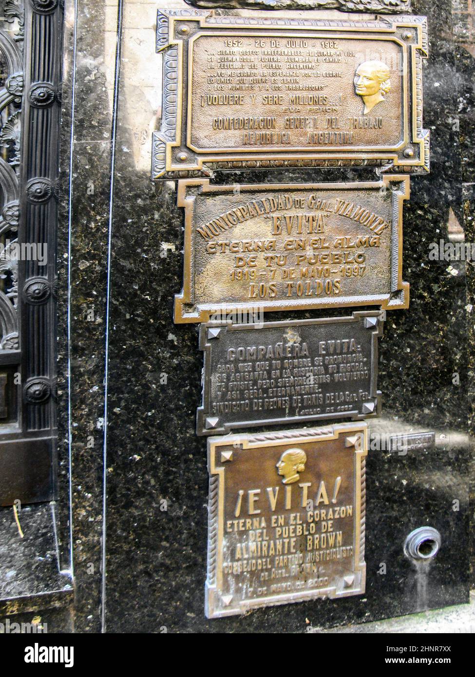 Tomb of Eva Peron, Evita, the famous first lady of Argentina Stock ...