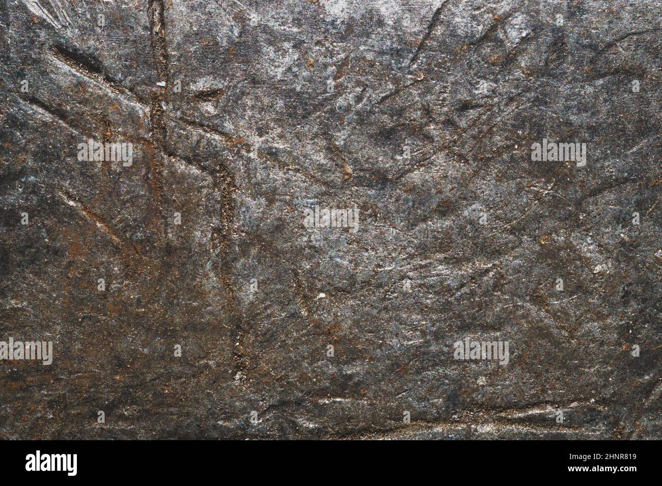 Anvil surface with scratches and traces from hammer. rough steel ...