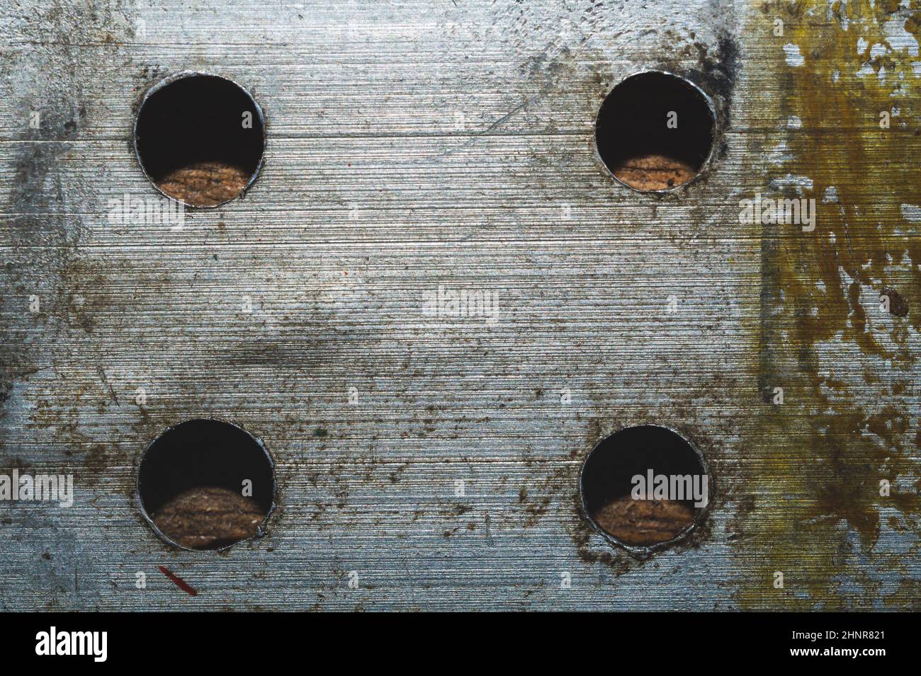 Iron plate with holes. rough metal texture close up. steel background ...