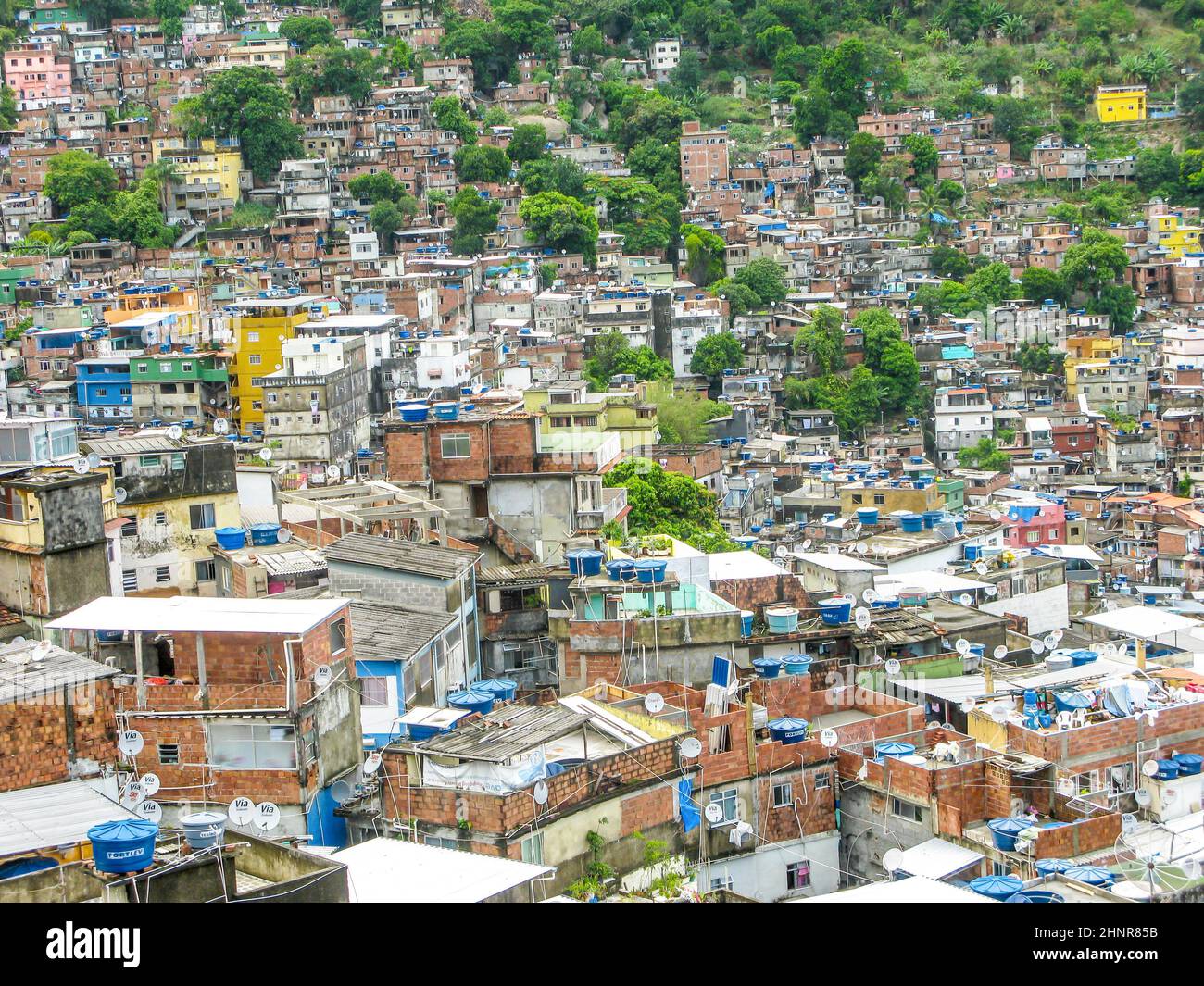 Mountain covered by poor houses - Favela - Rio de Janeiro Stock Photo ...