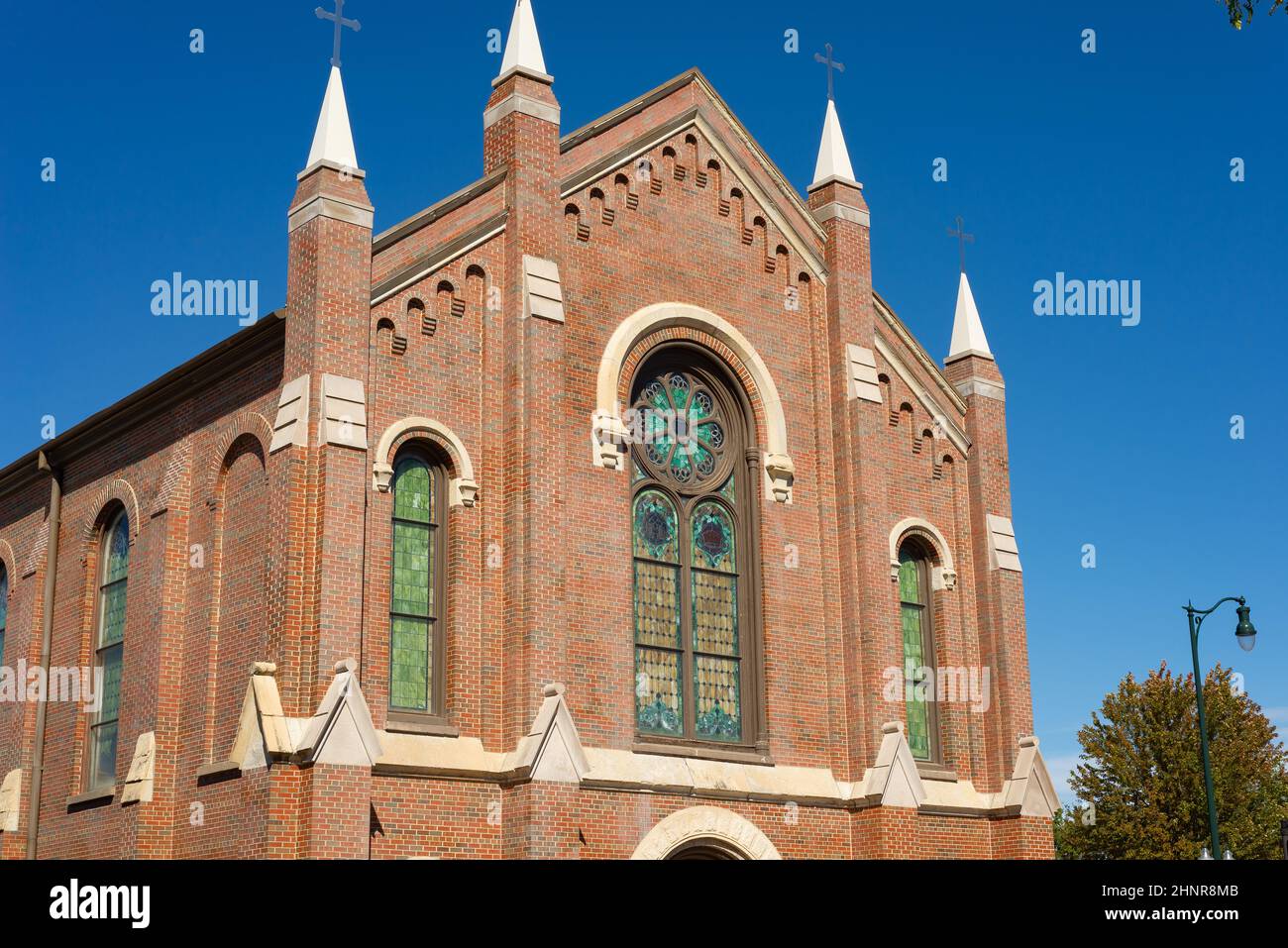 Old church with blue skies in the background Stock Photo - Alamy