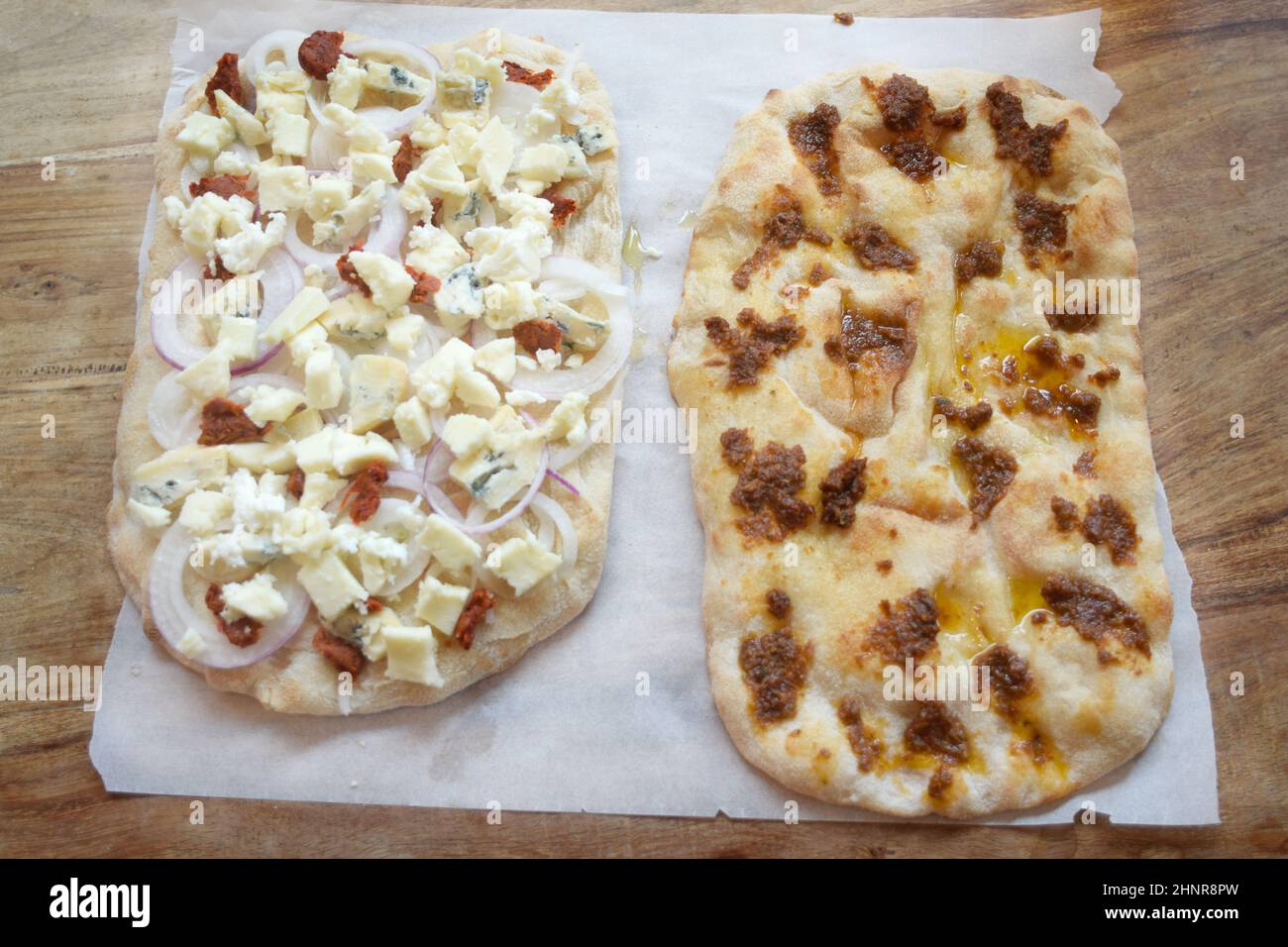 two assorted roman pinsa Stock Photo - Alamy