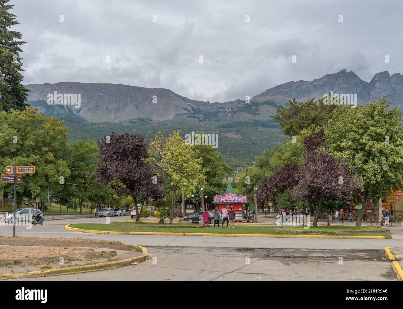 unknown people from the main street in Esquel, Chubut, Argentina Stock ...