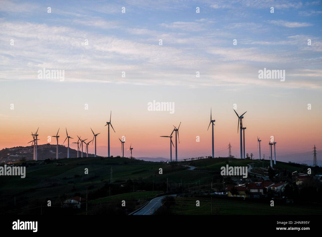 Wind farm called "Parco Eolico Frigneto located in the municipality of ...
