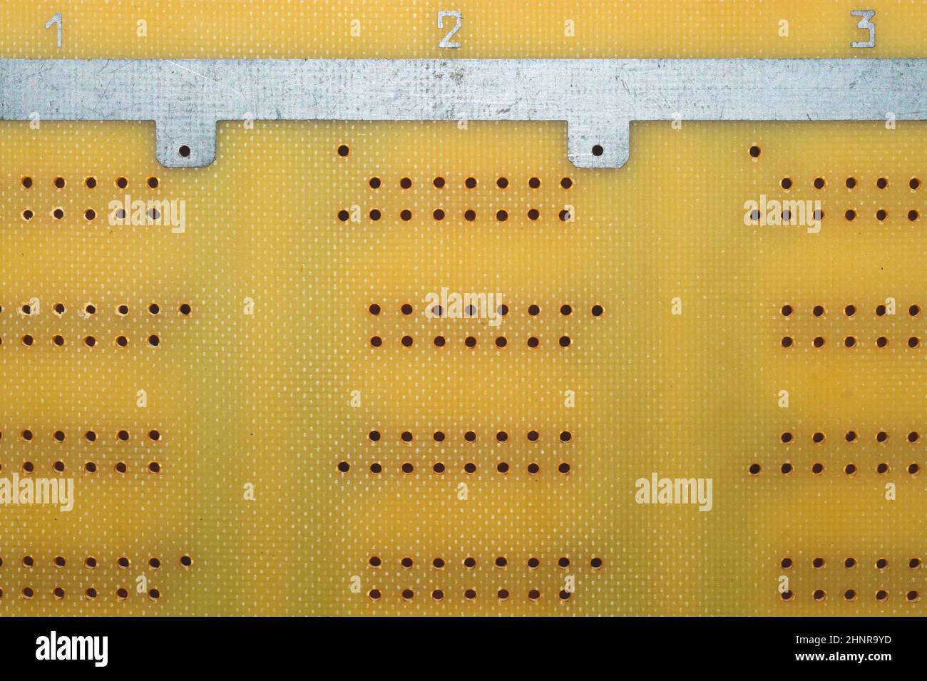 Dotted textolite surface. template for soldering the circuit ...