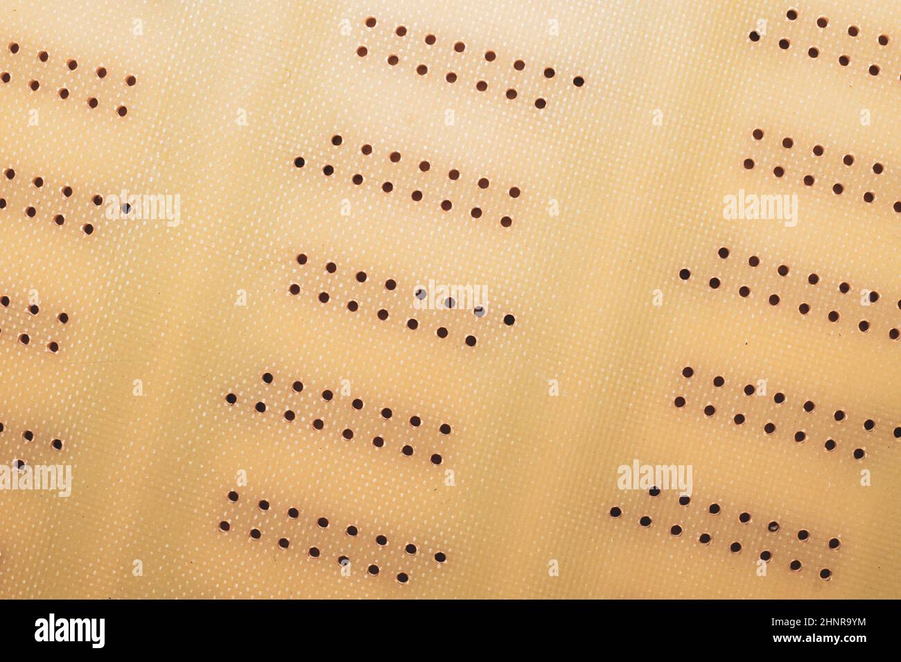 Dotted textolite surface. template for soldering the circuit ...