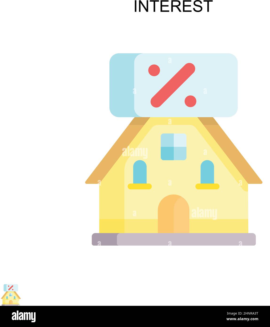 Interest Simple vector icon. Illustration symbol design template for ...