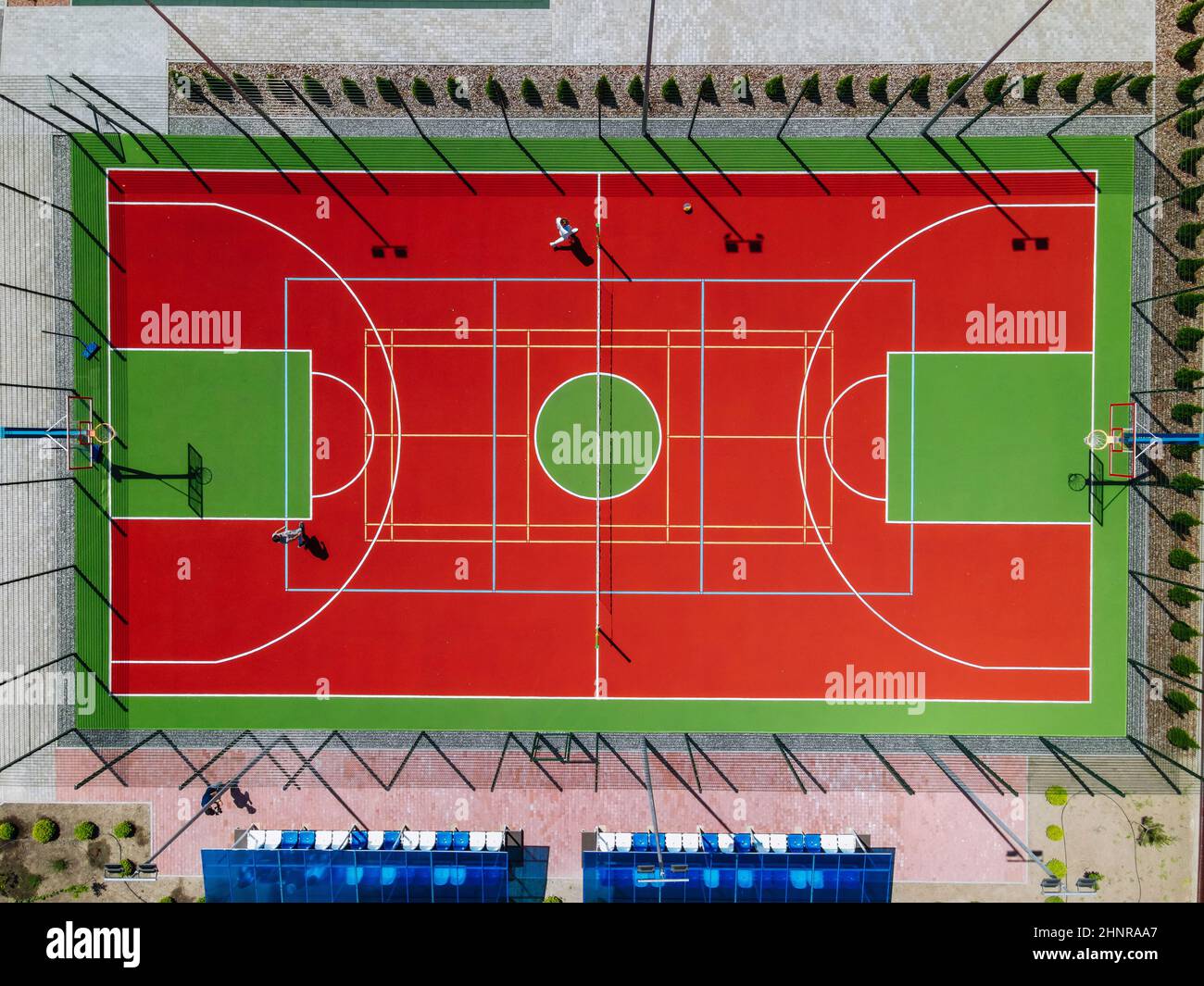 College basketball court aerial hi-res stock photography and images - Alamy
