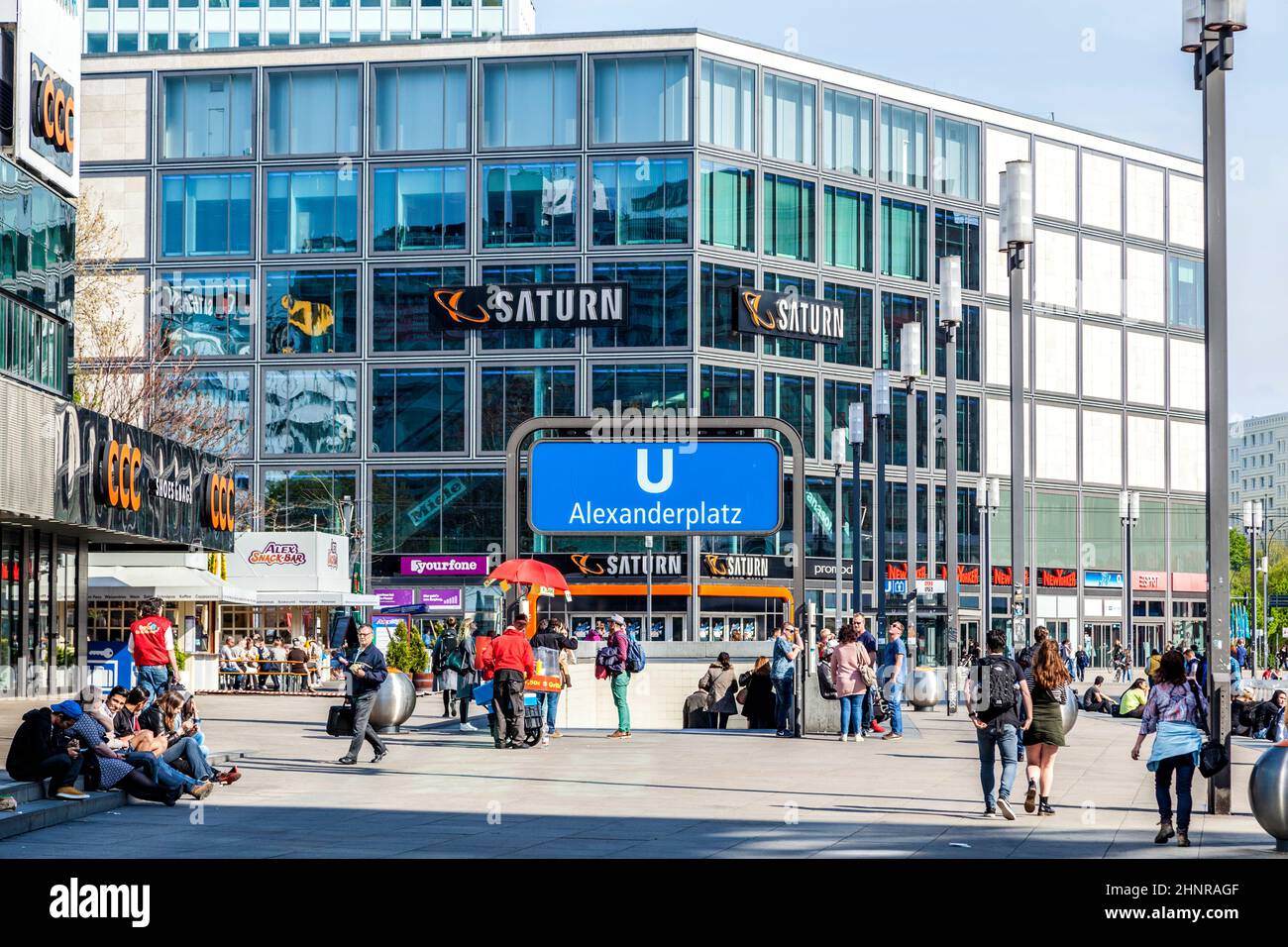 Crowd people on the Alexanderplatz in Berlin Stock Photo - Alamy