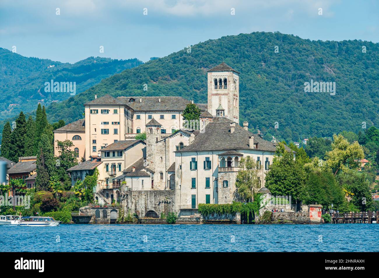 San Giulio Island is an island within Lake Orta in Piedmont with a ...