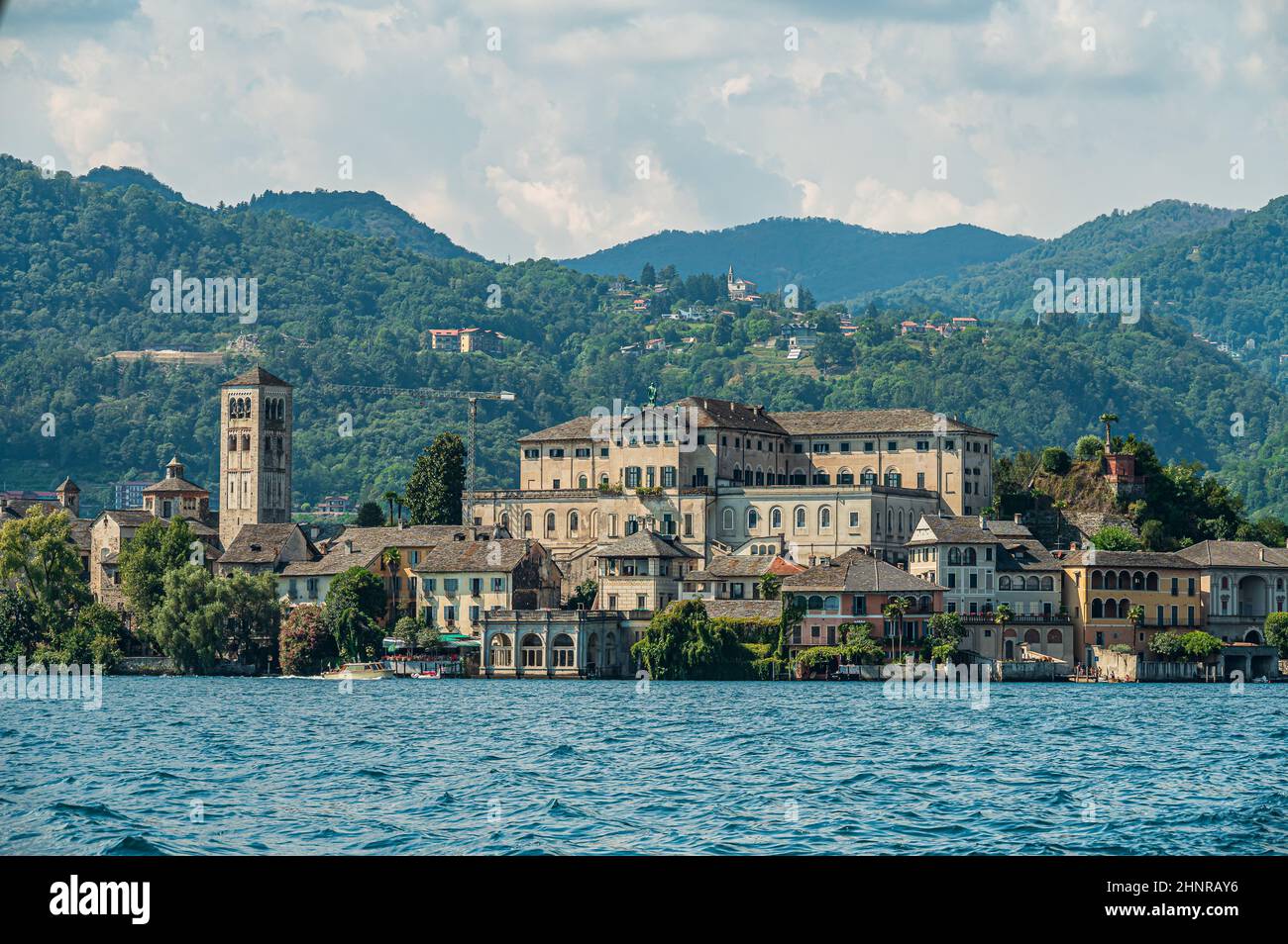 San Giulio Island is an island within Lake Orta in Piedmont with a ...