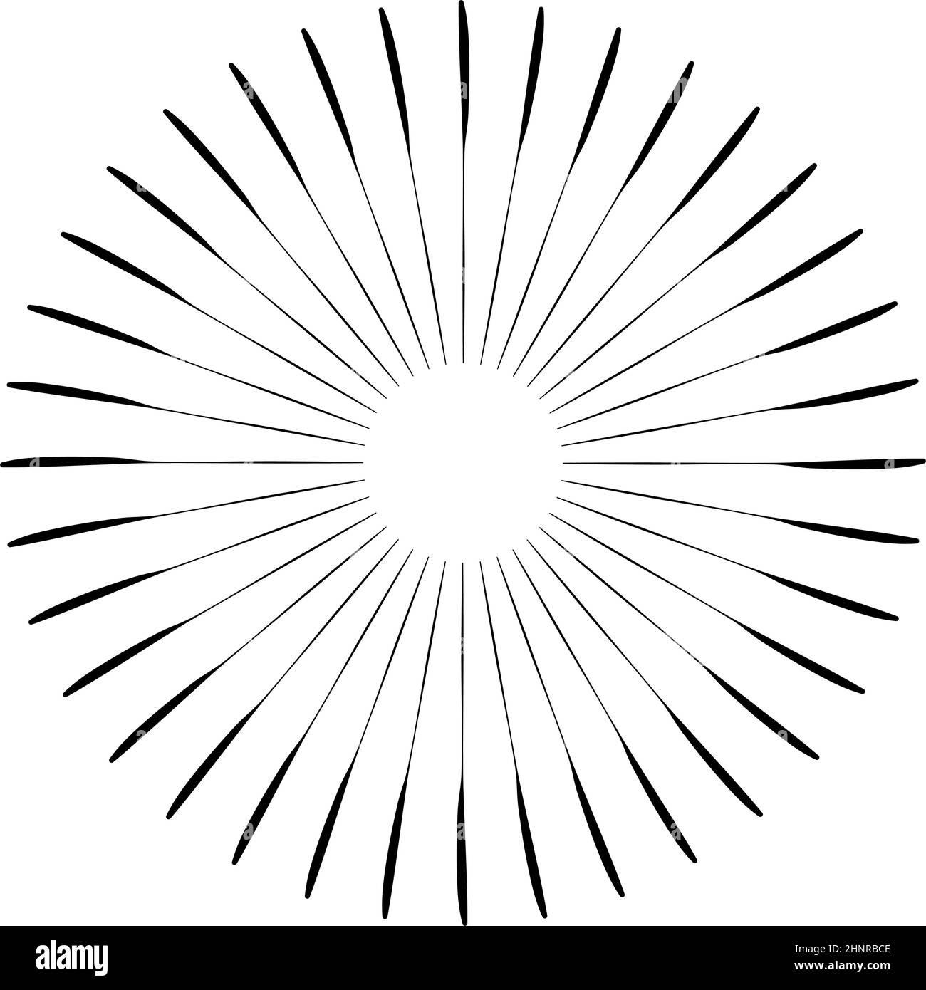 Radial, converging, radaiating lines. Abstract circular element. Beams ...