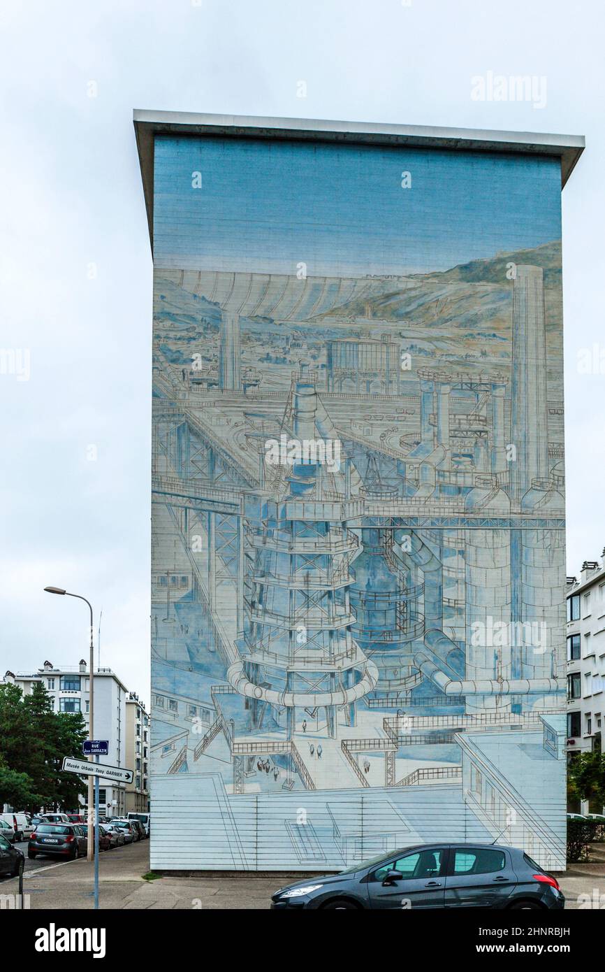 famous murals in Lyon Stock Photo - Alamy