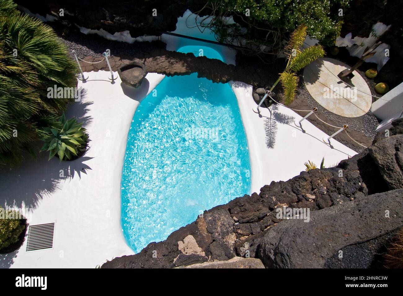 Swimming pool in natural volcanic rock area Stock Photo - Alamy