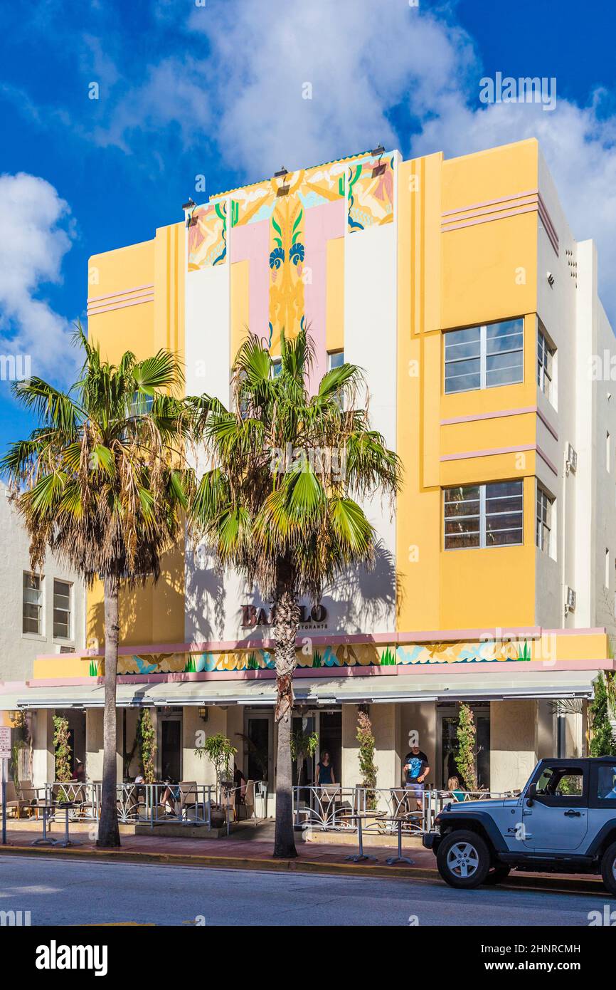 beautiful houses in Art Deco style in South Miami Stock Photo - Alamy