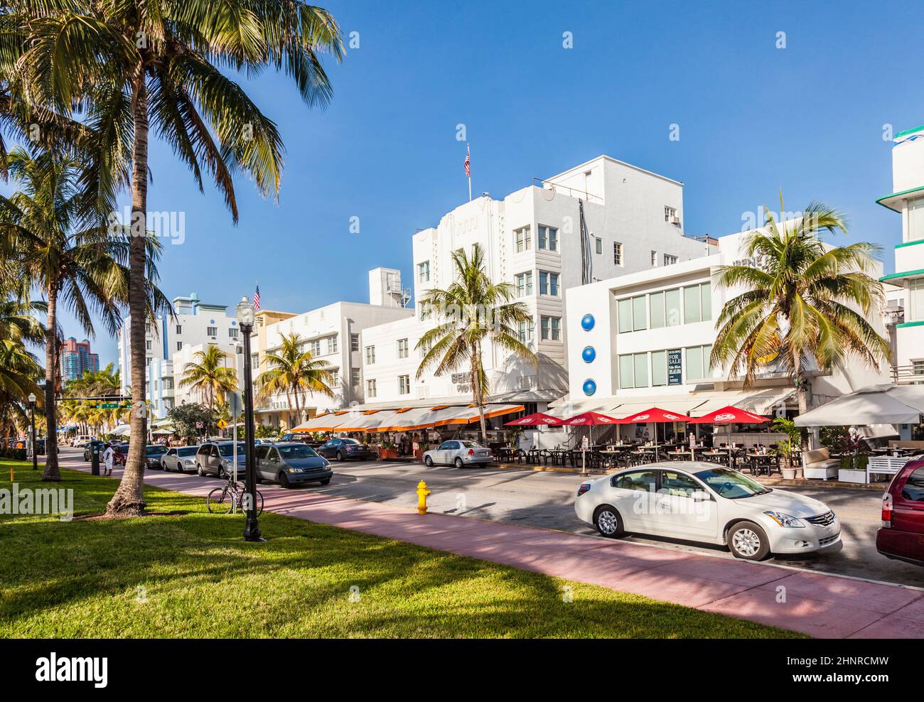 beautiful houses in Art Deco style in South Miami Stock Photo - Alamy