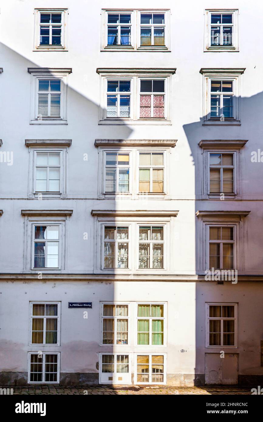 typical old houses in Vienna first district in the famous area Moelker ...