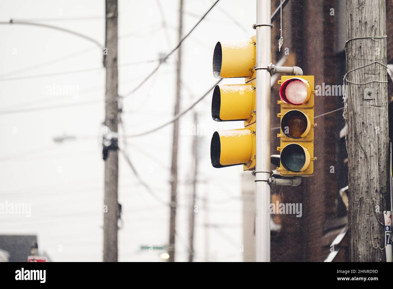 Closeup of a traffic light in a daylight Stock Photo - Alamy