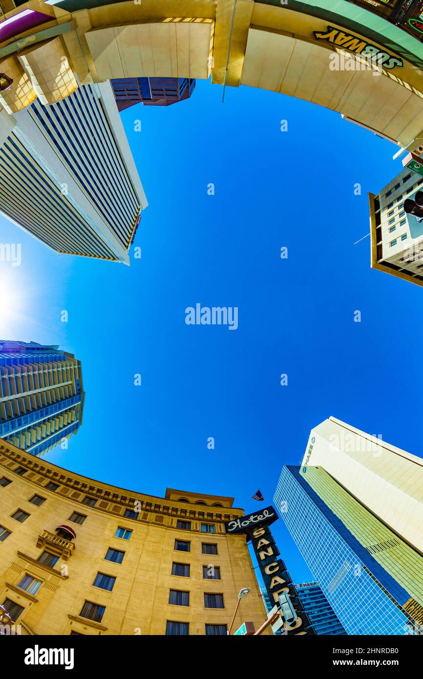 perspective of skyscrapers corner San Carlos Monroe street in Phoenix ...