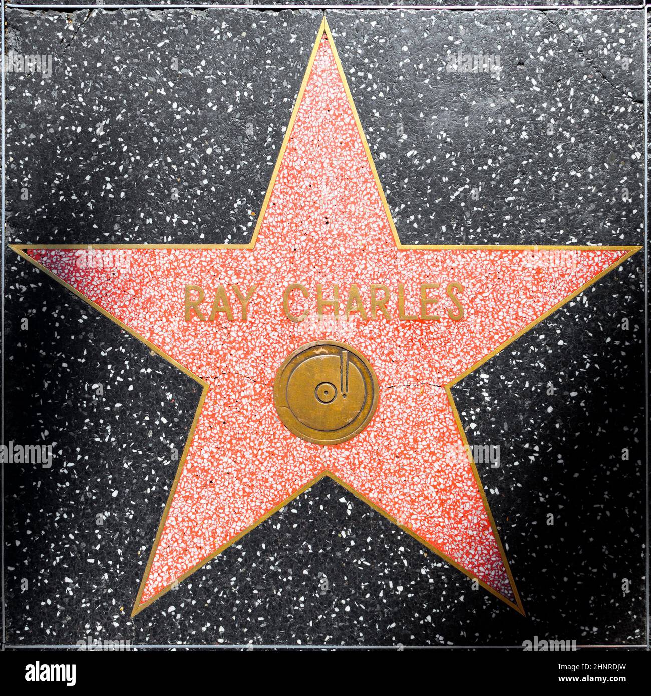 Ray Charles's star on Hollywood Walk of Fame Stock Photo - Alamy
