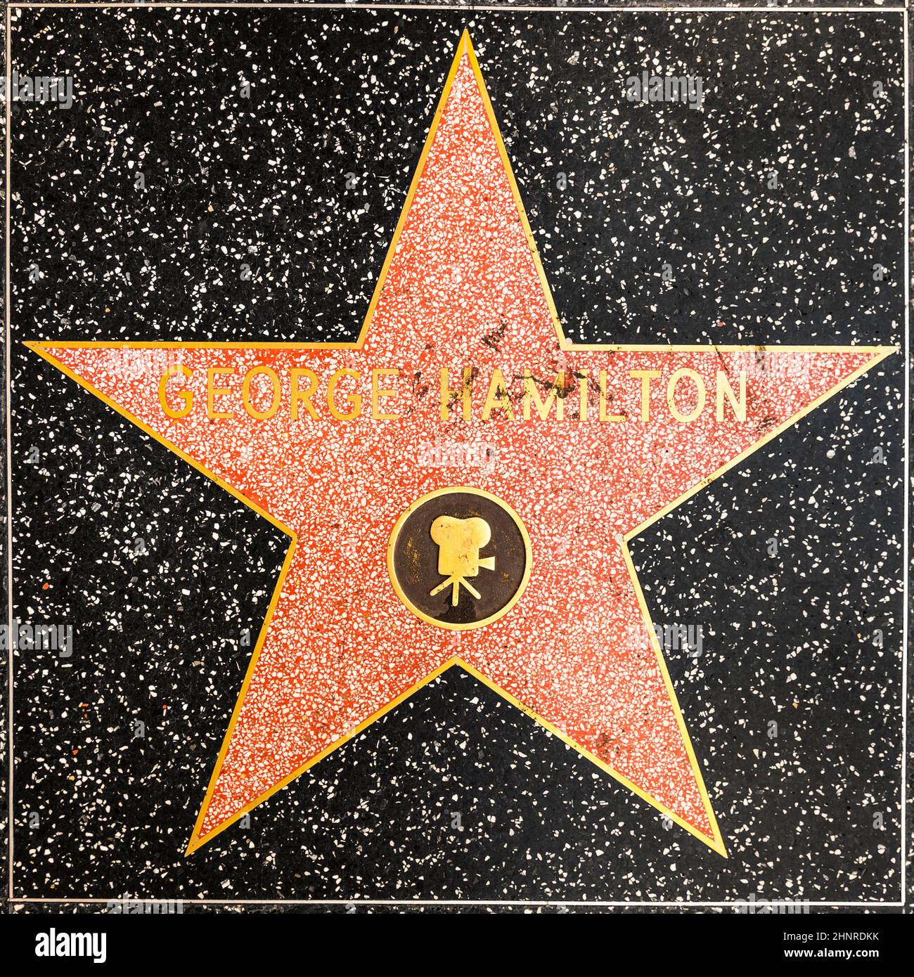 George Hamilton's star on Hollywood Walk of Fame Stock Photo - Alamy